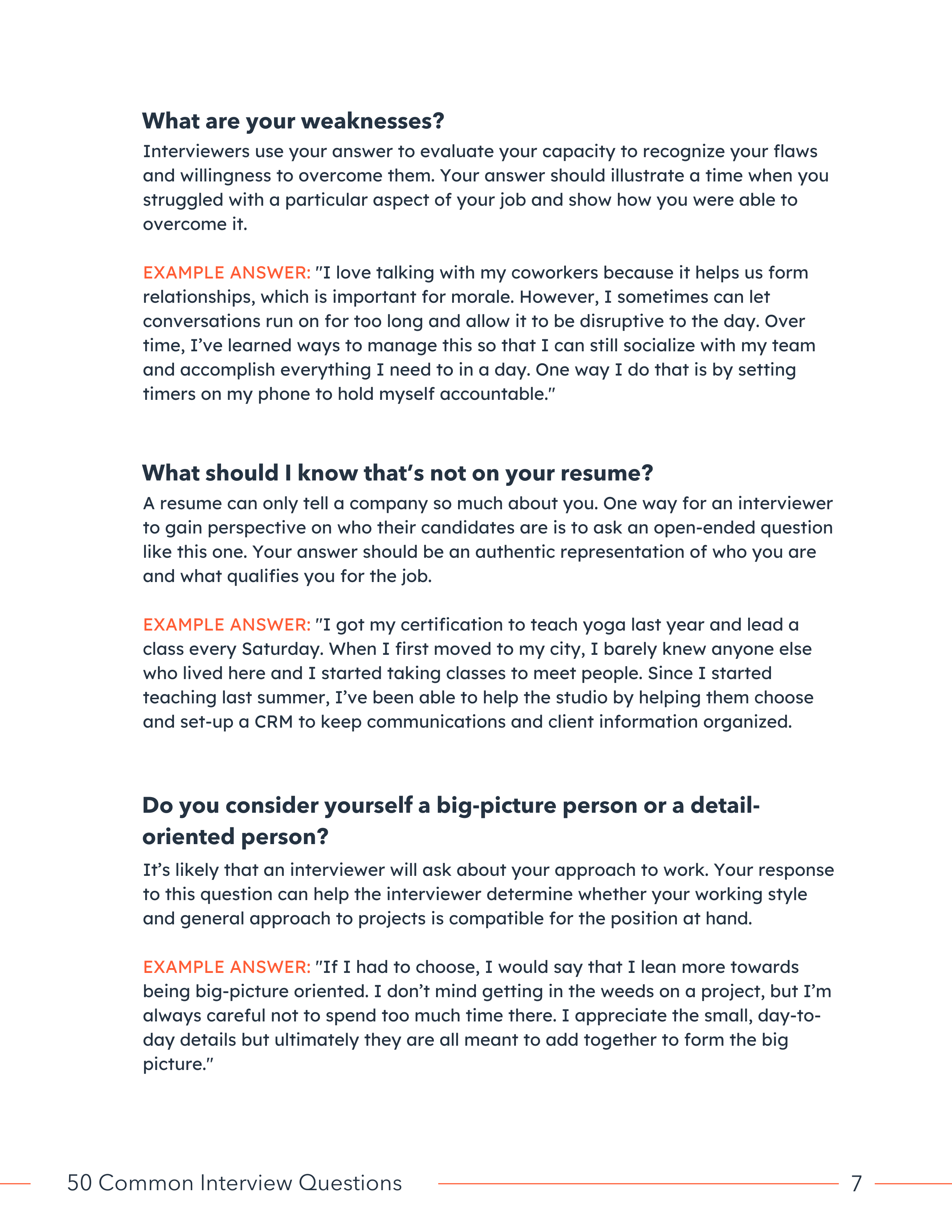 50 Common Interview Questions [Download Now]